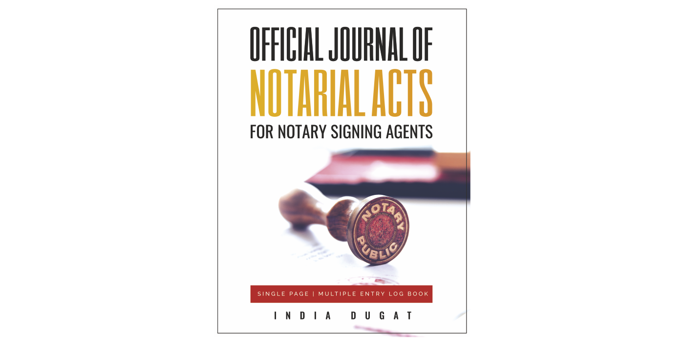 Official Journal of Notarial Acts for Notary Signing Agents | BookBaby ...
